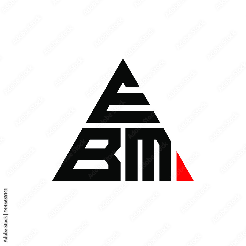 EBM triangle letter logo design with triangle shape. EBM triangle logo ...