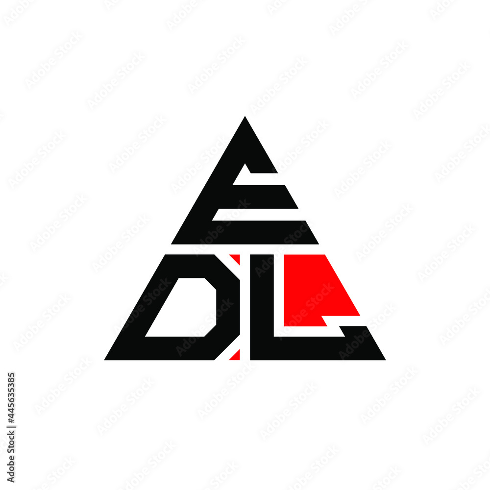 EDL triangle letter logo design with triangle shape. EDL triangle logo ...