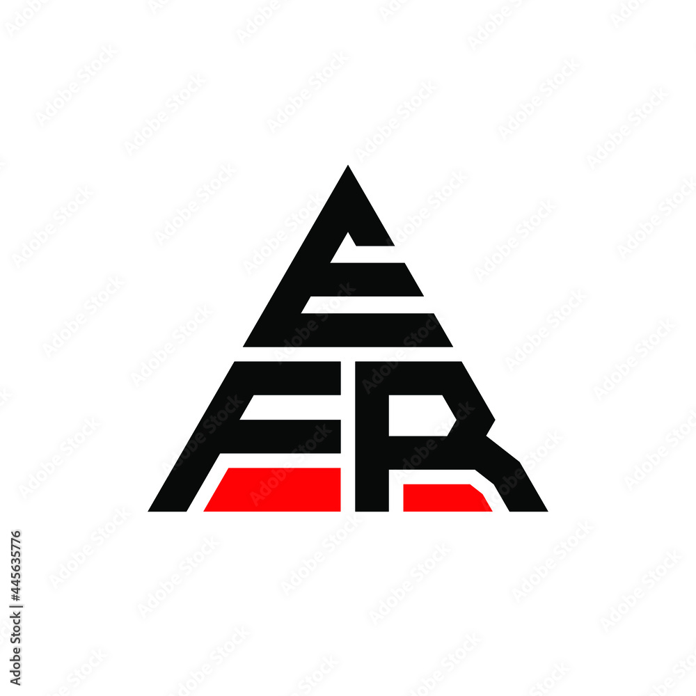 EFR triangle letter logo design with triangle shape. EFR triangle logo ...