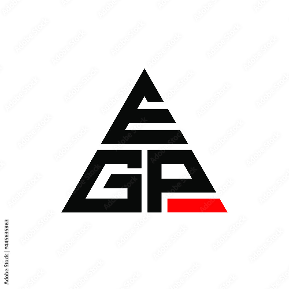 EGP triangle letter logo design with triangle shape. EGP triangle logo ...