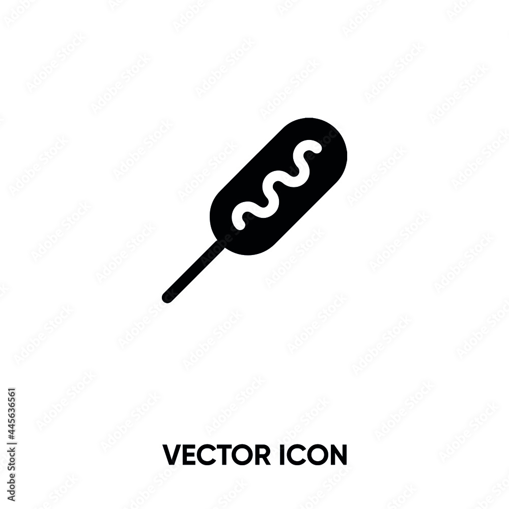 Corn dog vector icon. Modern, simple flat vector illustration for ...