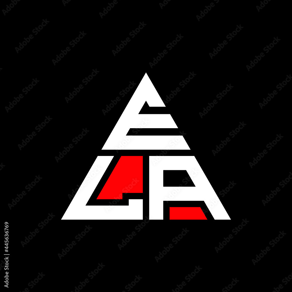 ELA triangle letter logo design with triangle shape. ELA triangle logo ...