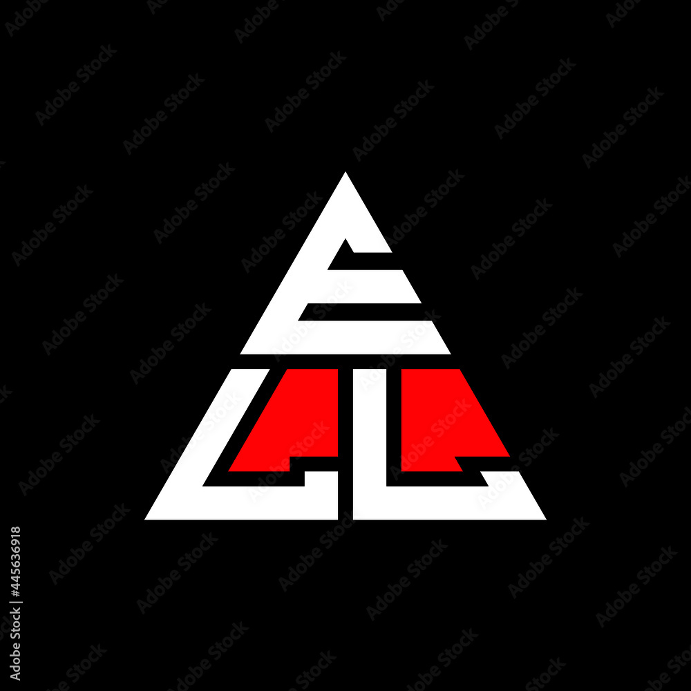 ELL triangle letter logo design with triangle shape. ELL triangle logo ...