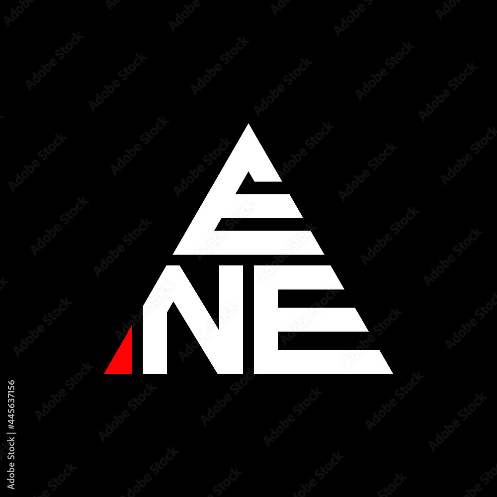 ENE triangle letter logo design with triangle shape. ENE triangle logo ...
