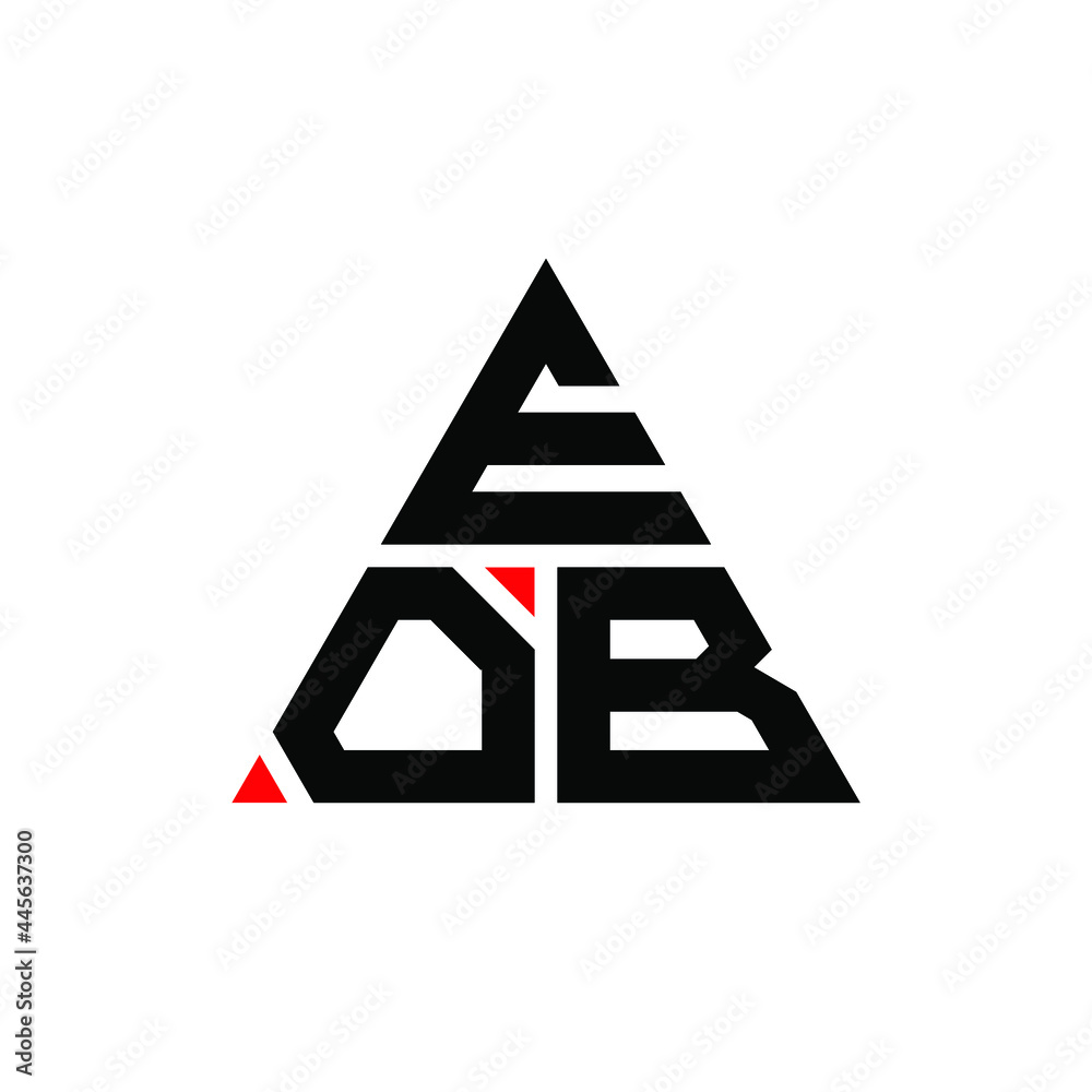 EOB triangle letter logo design with triangle shape. EOB triangle logo ...