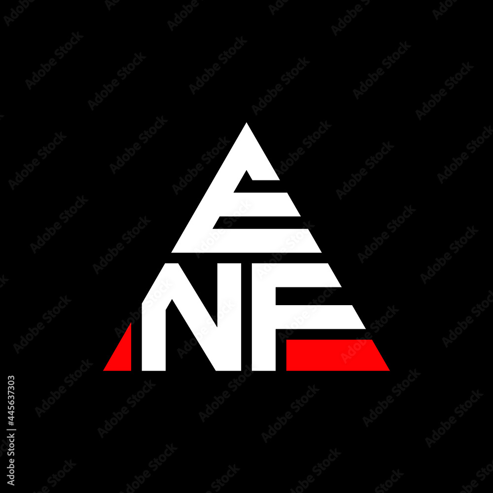ENF triangle letter logo design with triangle shape. ENF triangle logo ...