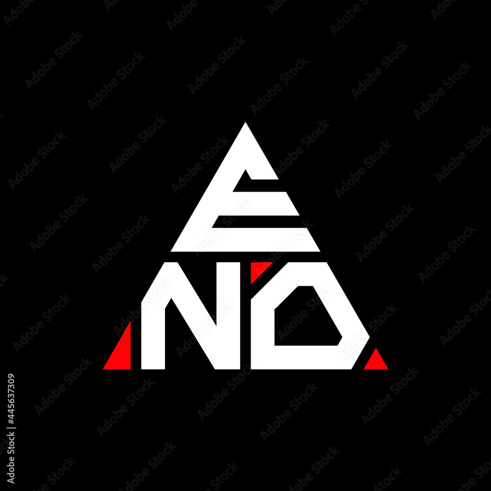 ENO triangle letter logo design with triangle shape. ENO triangle logo ...