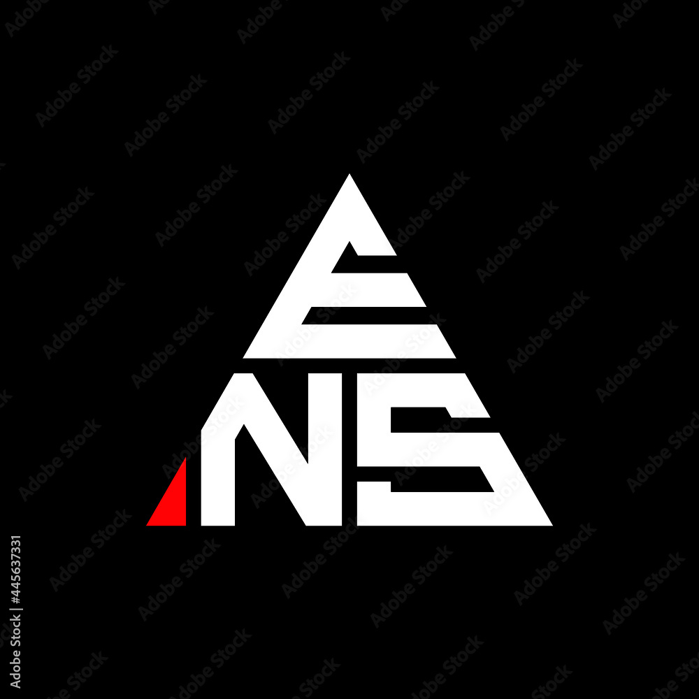 ENS triangle letter logo design with triangle shape. ENS triangle logo ...