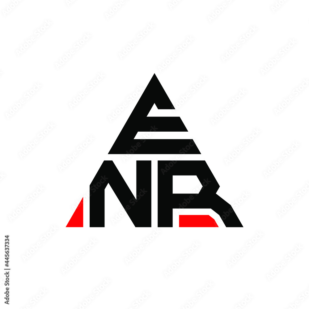 ENR triangle letter logo design with triangle shape. ENR triangle logo ...