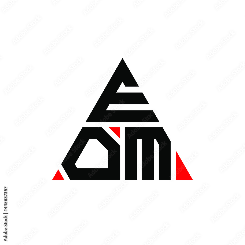 EOM triangle letter logo design with triangle shape. EOM triangle logo ...