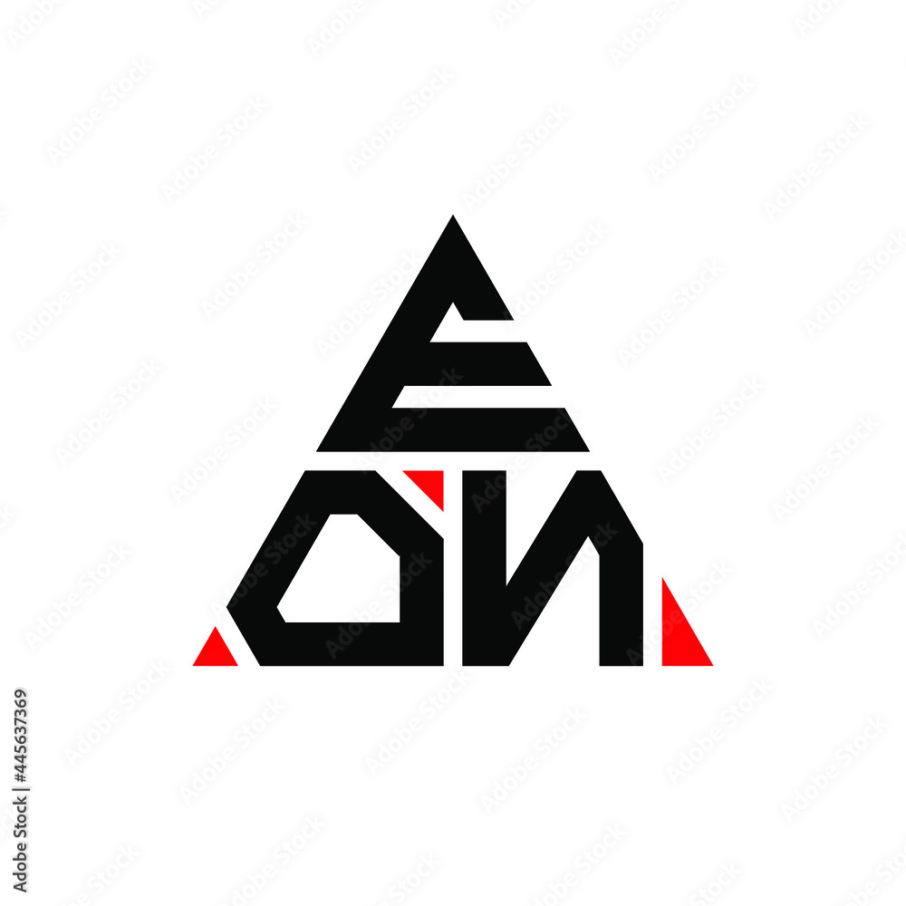 EON triangle letter logo design with triangle shape. EON triangle logo ...