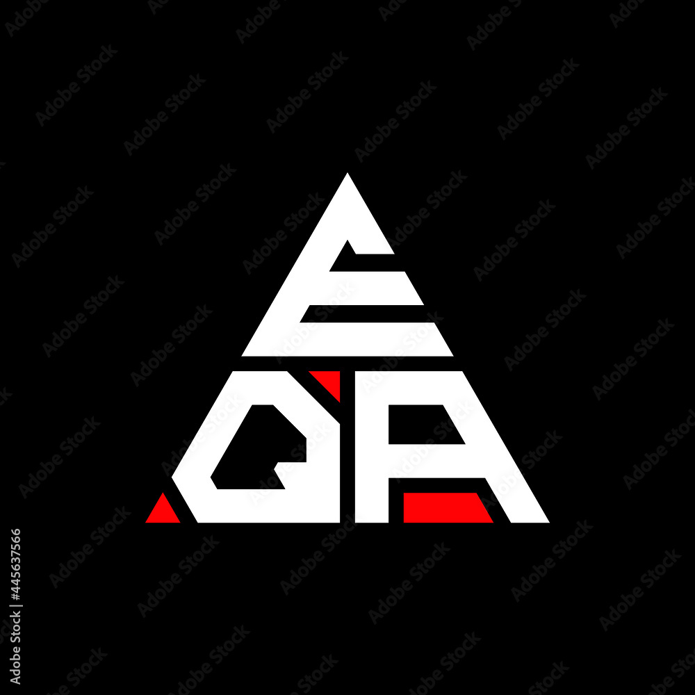 EQA triangle letter logo design with triangle shape. EQA triangle logo ...