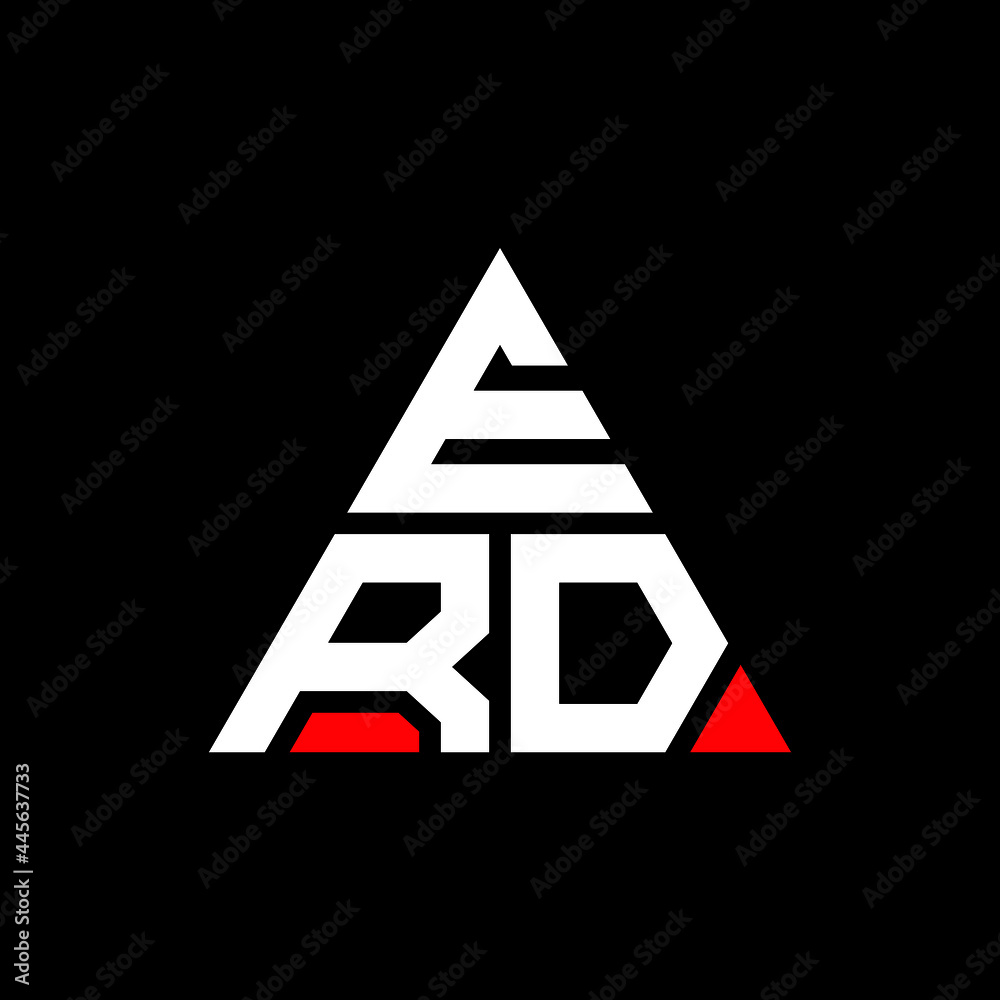 ERD triangle letter logo design with triangle shape. ERD triangle logo ...