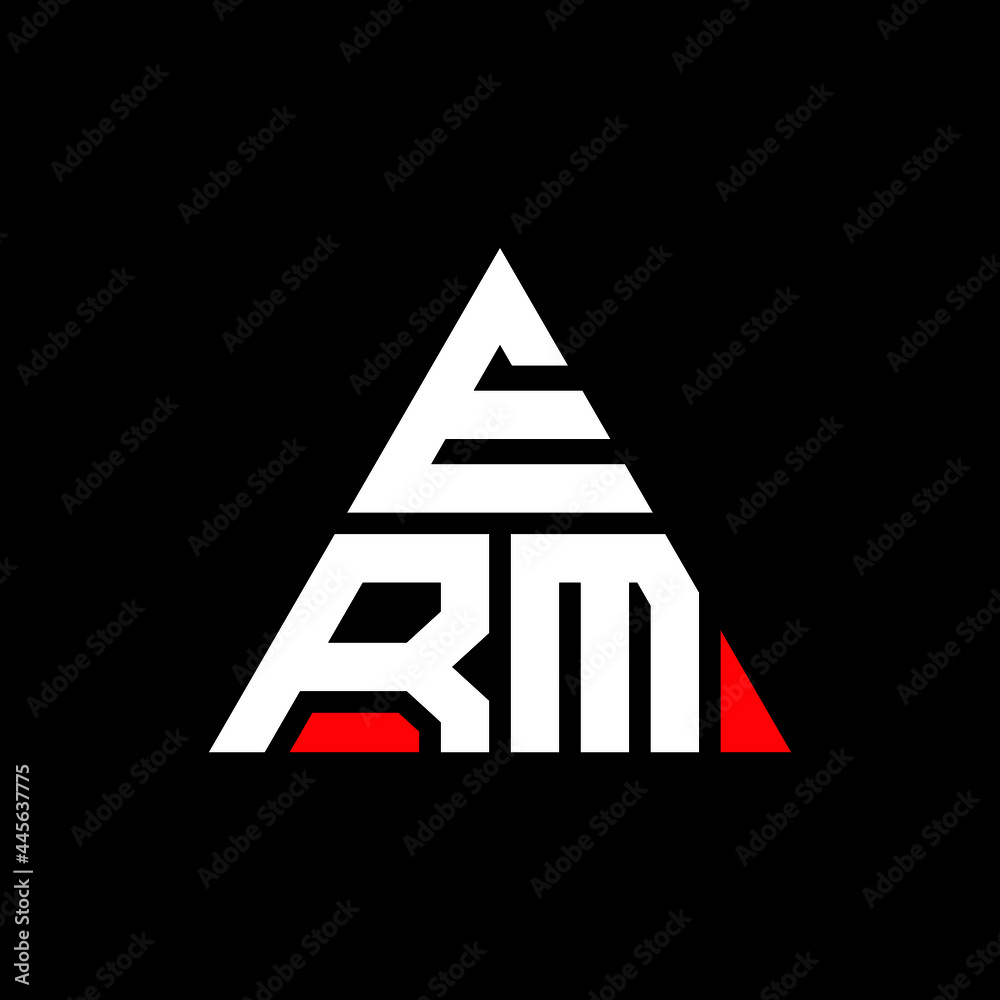 ERM triangle letter logo design with triangle shape. ERM triangle logo ...