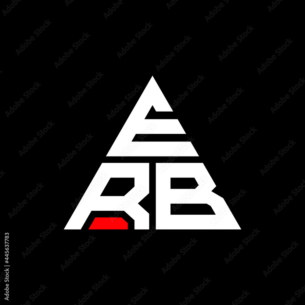 ERB triangle letter logo design with triangle shape. ERB triangle logo ...