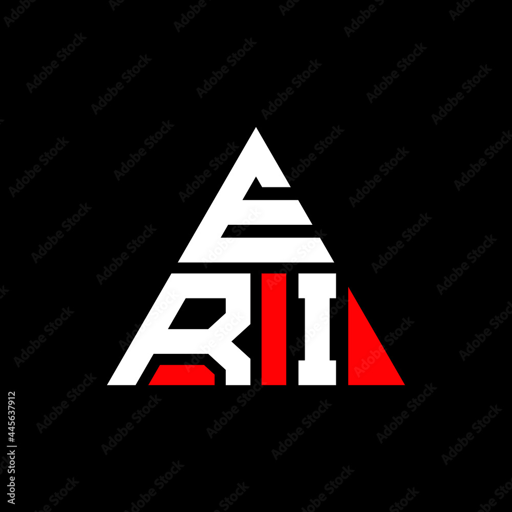 ERI triangle letter logo design with triangle shape. ERI triangle logo ...