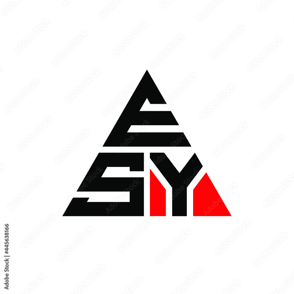ESY triangle letter logo design with triangle shape. ESY triangle logo ...