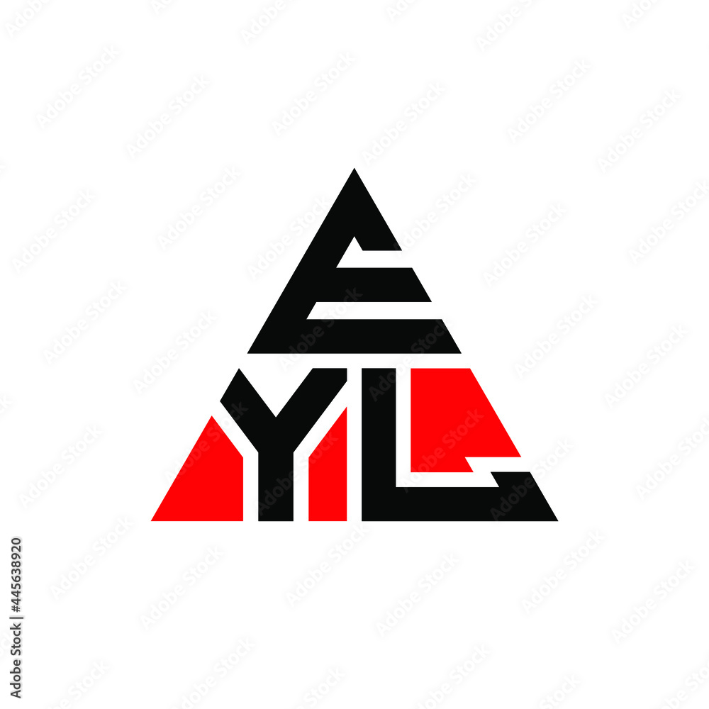 EYL triangle letter logo design with triangle shape. EYL triangle logo ...