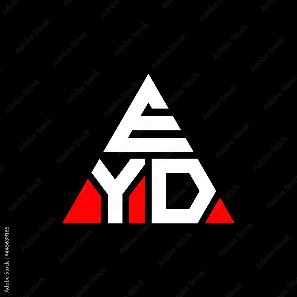 EYD triangle letter logo design with triangle shape. EYD triangle logo ...