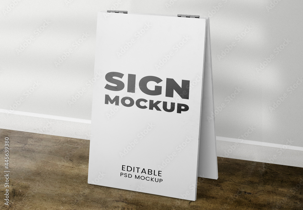 Foldable a Frame Sign Mockup Stock Template | Adobe Stock