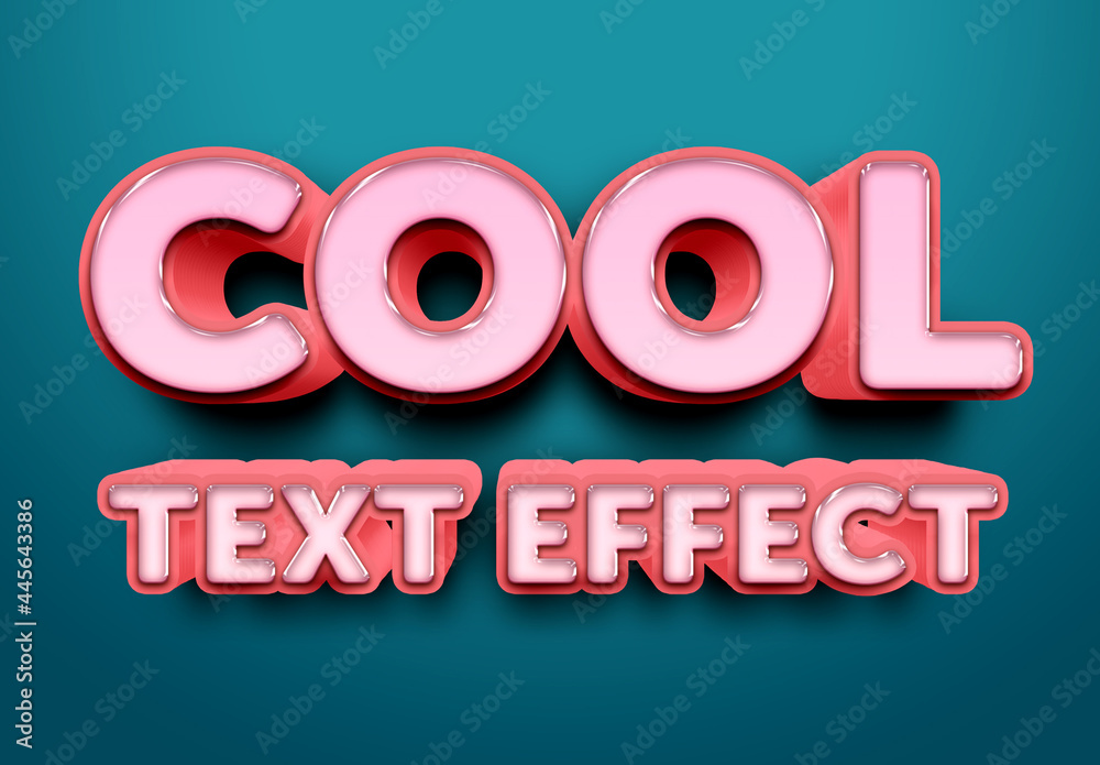 Fresh and Glow 3D Text Effect Style Mockup Stock Template | Adobe Stock