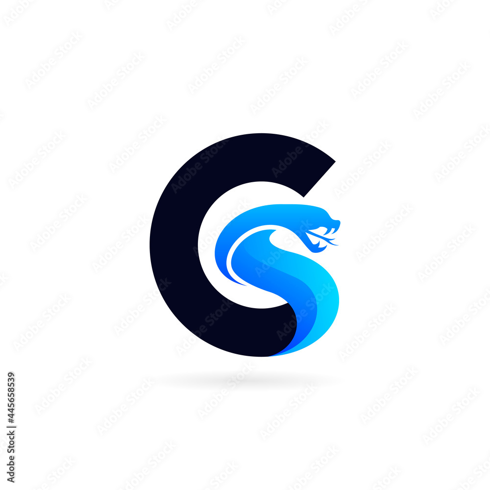 cobra logo forming letter c symbol Stock Vector | Adobe Stock
