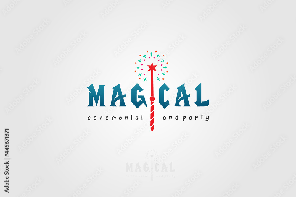 Magic Show logotype, magical performance lettering composition for your ...