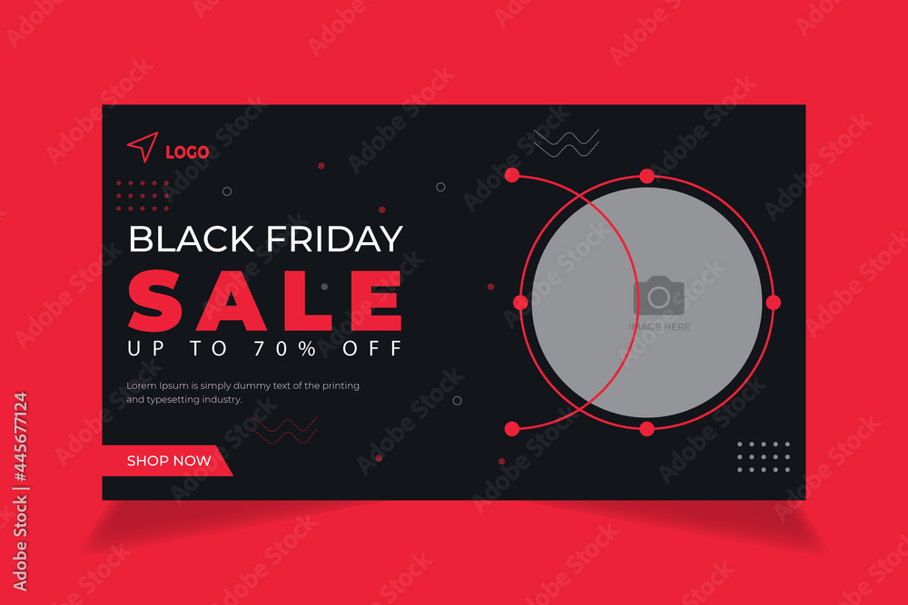 Editable thumbnail design for any videos. Black Friday Super Sale video ...