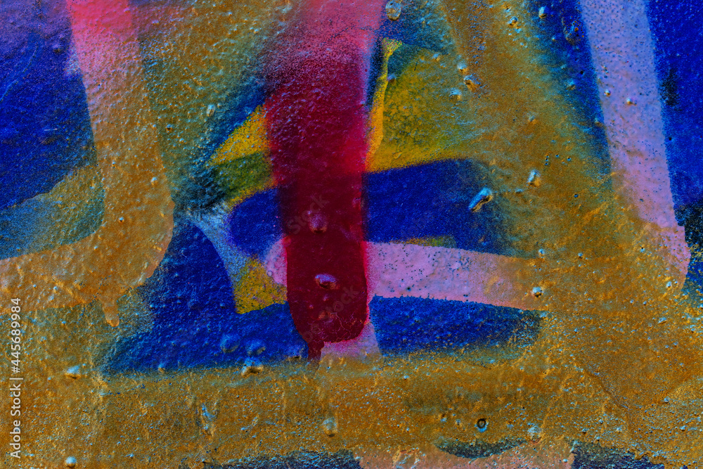 abstract colored texture. Old scratches, stain, paint splats, spots on ...