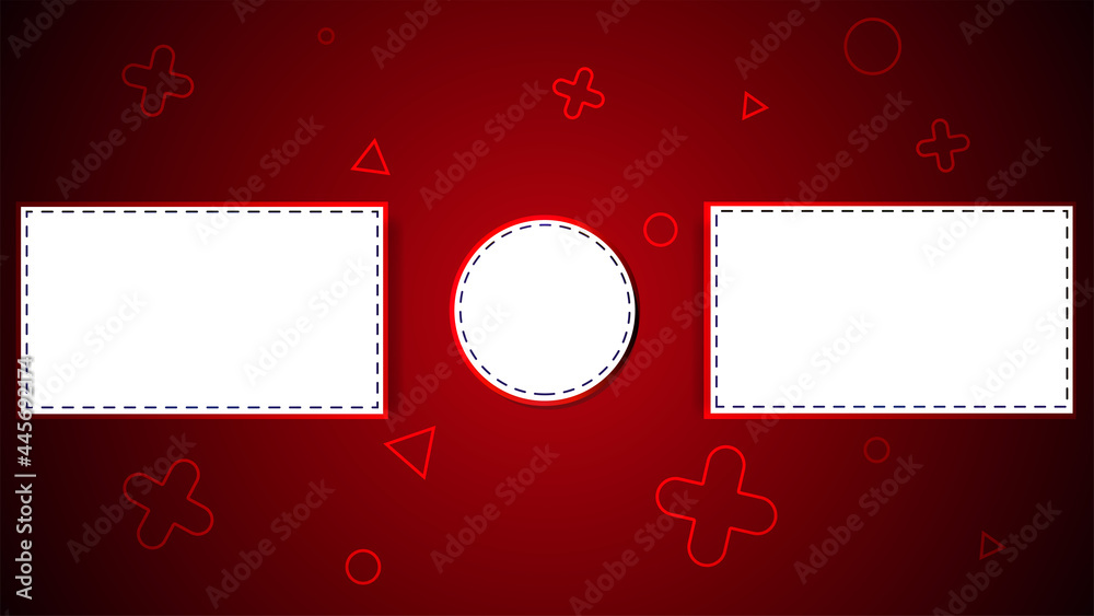 The ultimate Youtube screen with red designs and geometric shapes ...