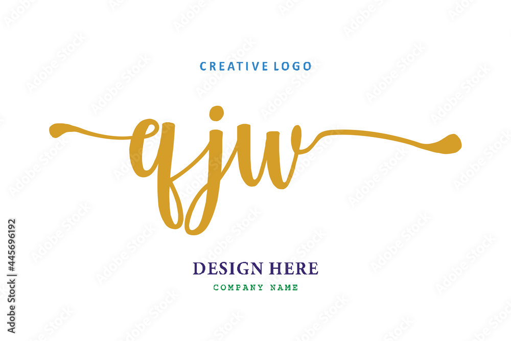 QJW lettering logo is simple, easy to understand and authoritative ...