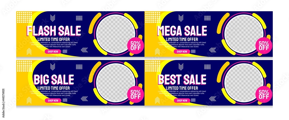 Vektor abstrak desain geometris spanduk web template Stock Vector ...