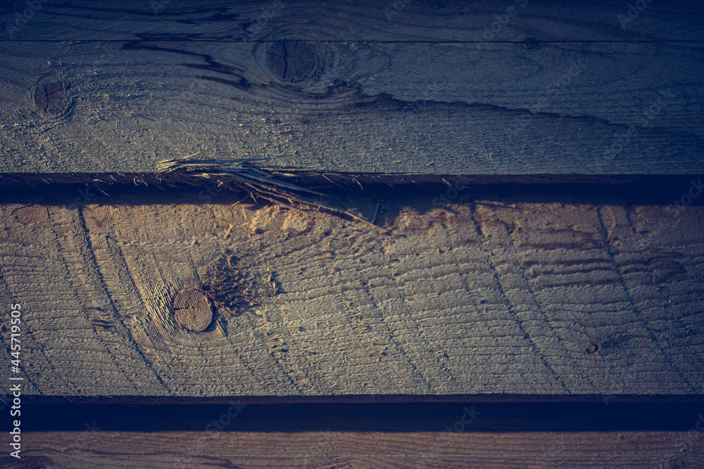 Fotka „wooden planks of sawn fir tree. wood structure with branch rings ...