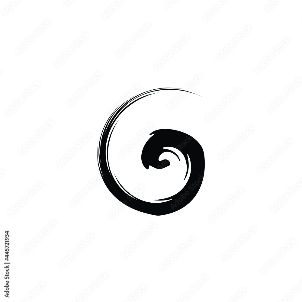 brush grunge initial letter g swirl logo design vector illustration ...