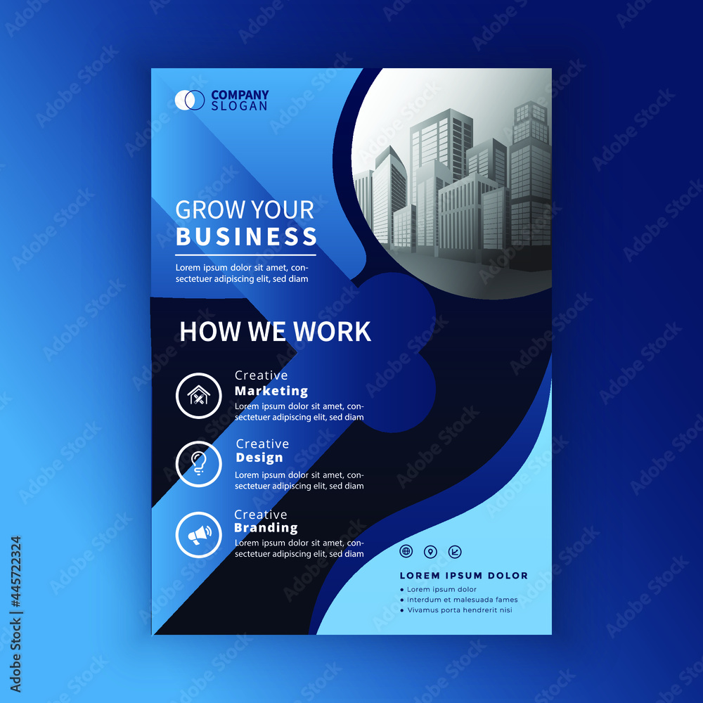 Corporates business annual report cover page design templates Stock ...