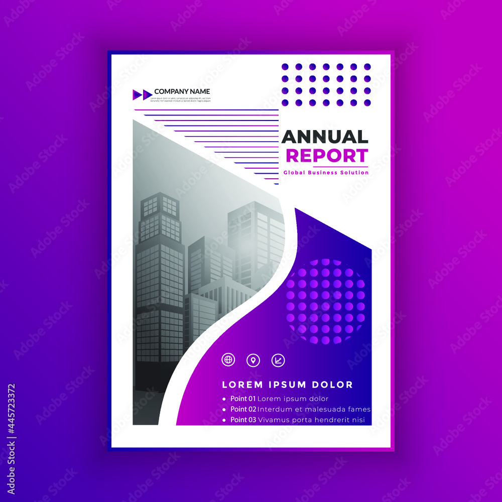 Corporates business annual report cover page design templates Stock ...