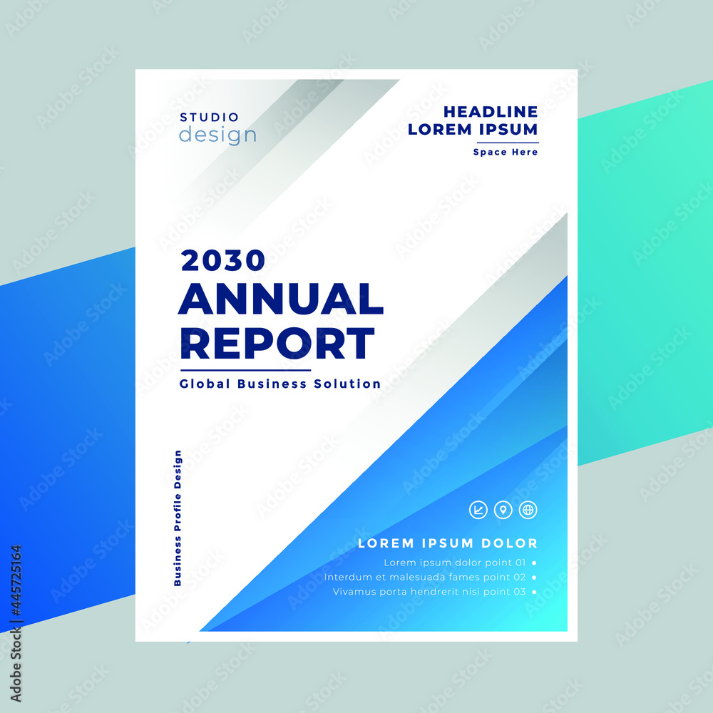 Corporate business annual report cover page design templates Stock ...