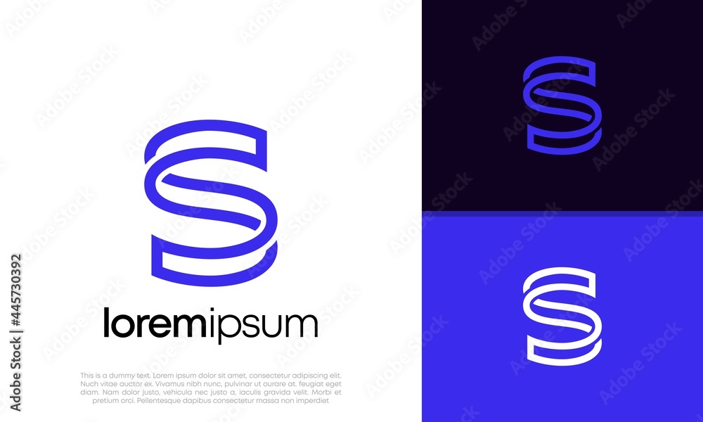 Abstract Initial logo vector. Initials S logo design. Innovative high ...