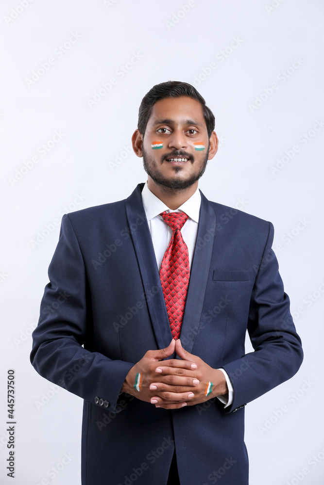 Young indian businessman celebrating indian independence day or ...