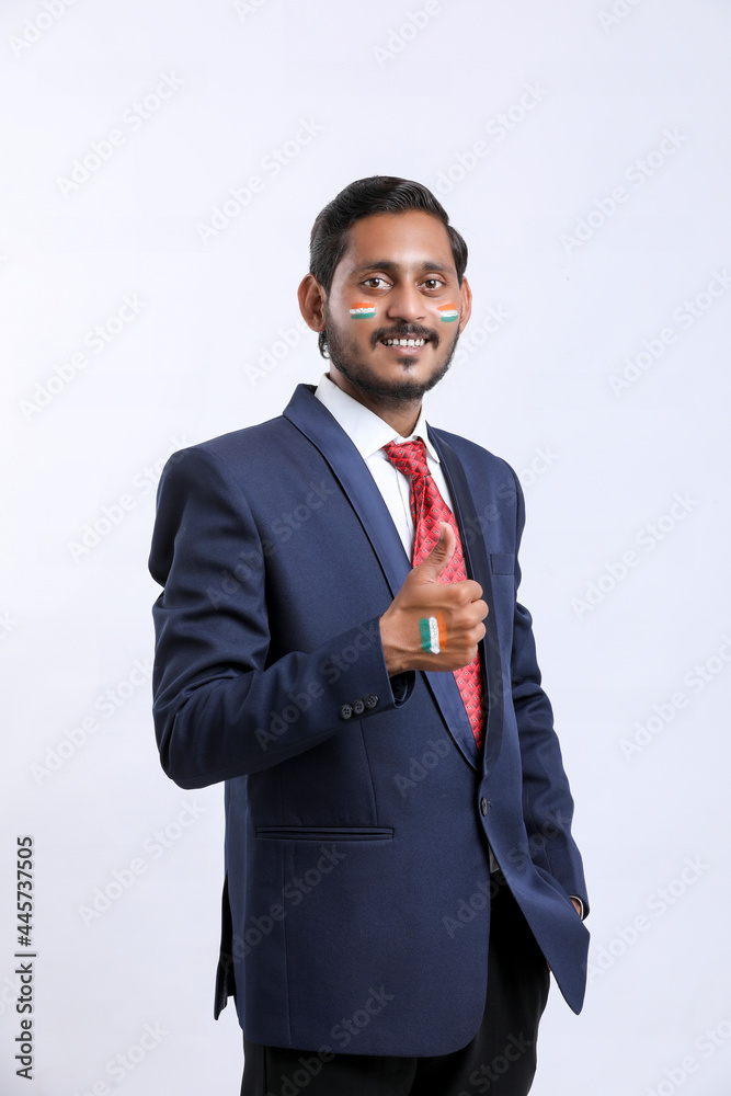 Young indian businessman celebrating indian independence day or ...