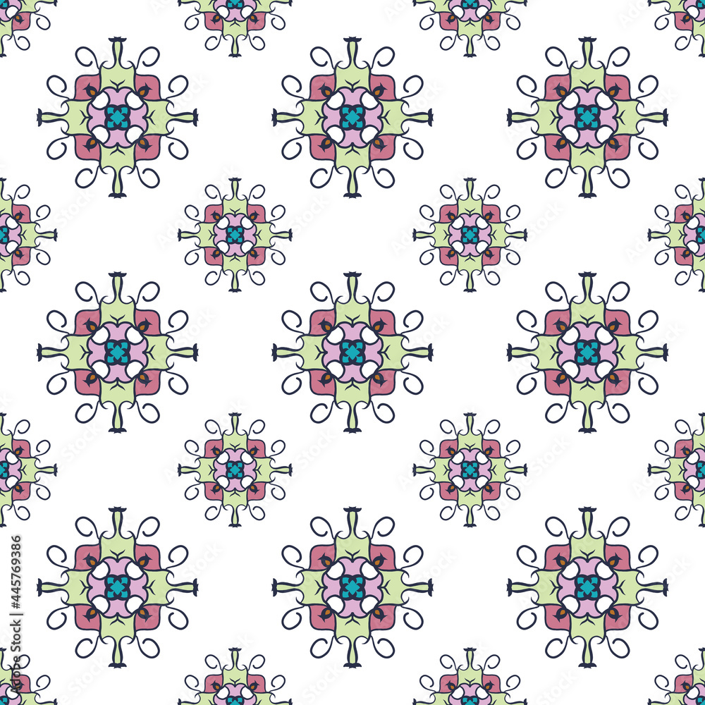 hand-drawn multicolor repeat pattern on transparent background, repeat ...