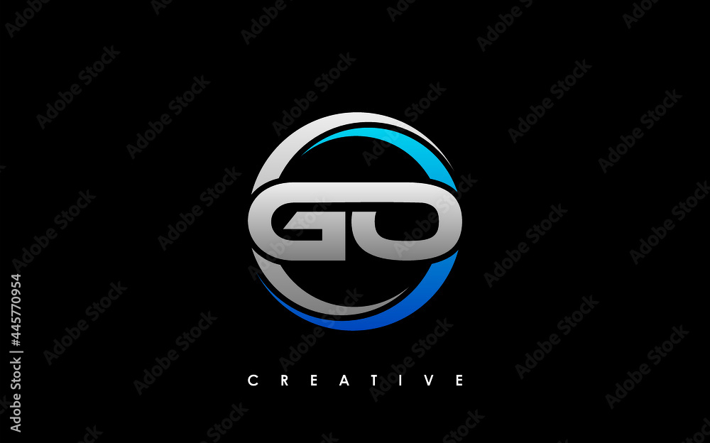 GO Letter Initial Logo Design Template Vector Illustration Stock Vector ...