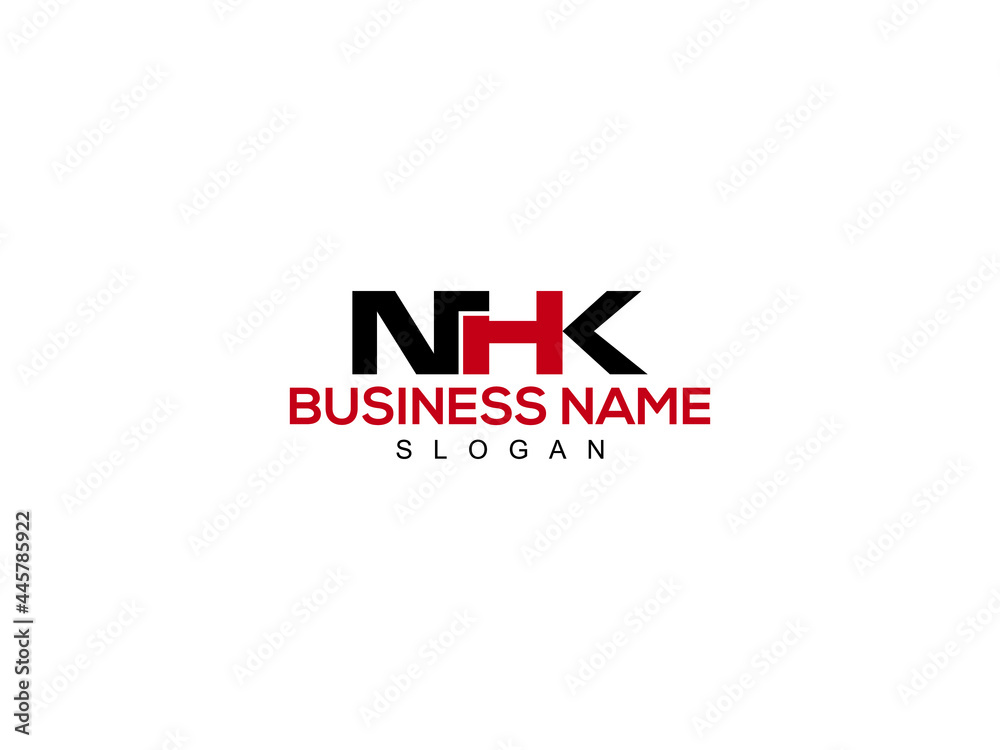 Letter NHK Logo Icon Vector Image Design For Company or Business Stock ...