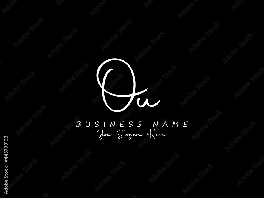 Letter OU Logo, signature ou logo icon vector image design for business ...