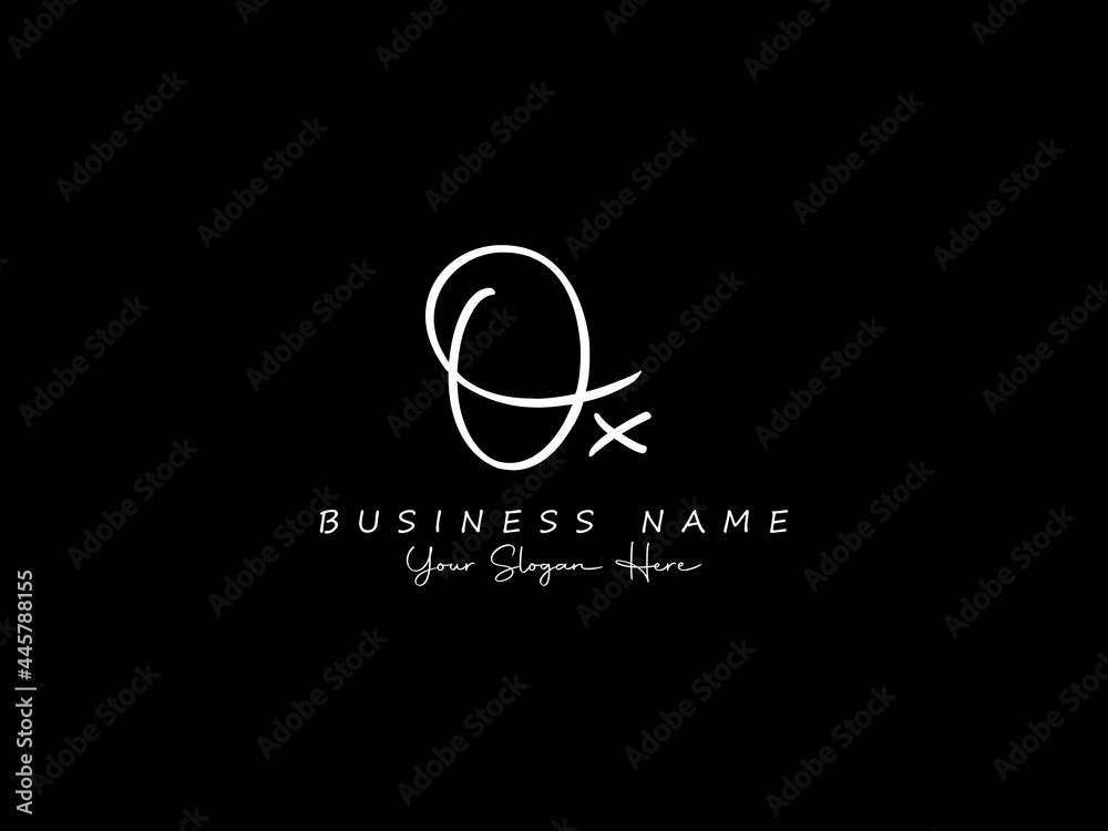 Letter OX Logo, signature ox logo icon vector image design for business ...