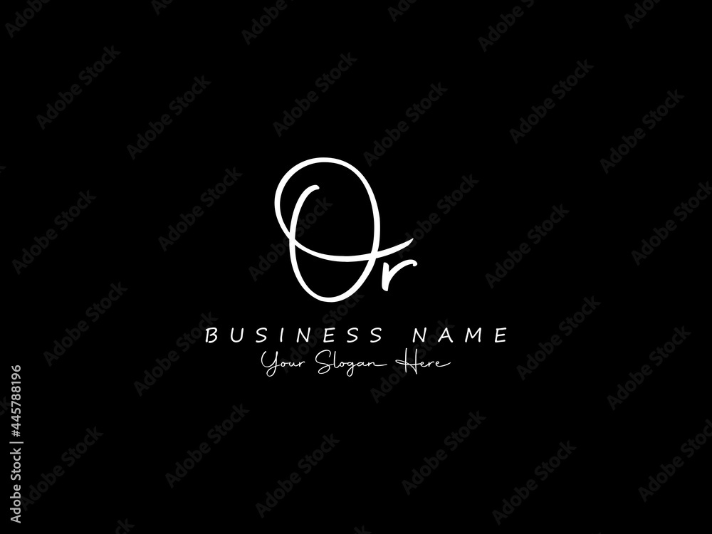 Letter OR Logo, signature or logo icon vector image design for business ...