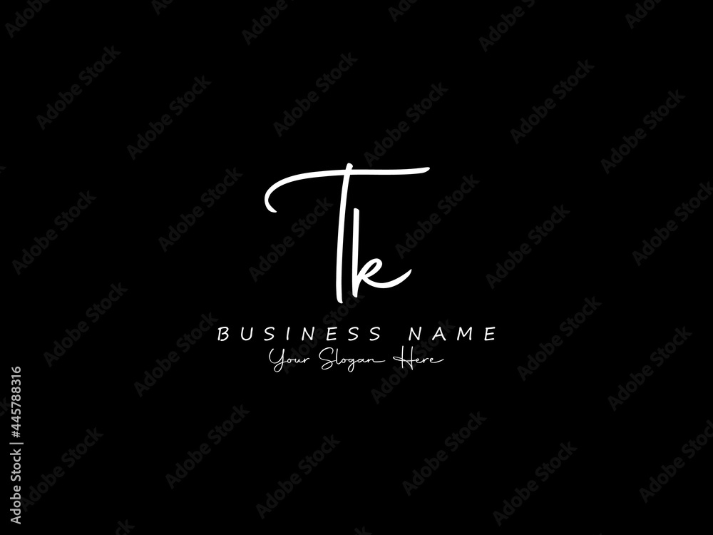 Letter TK Logo, signature tk logo icon vector image design for business ...