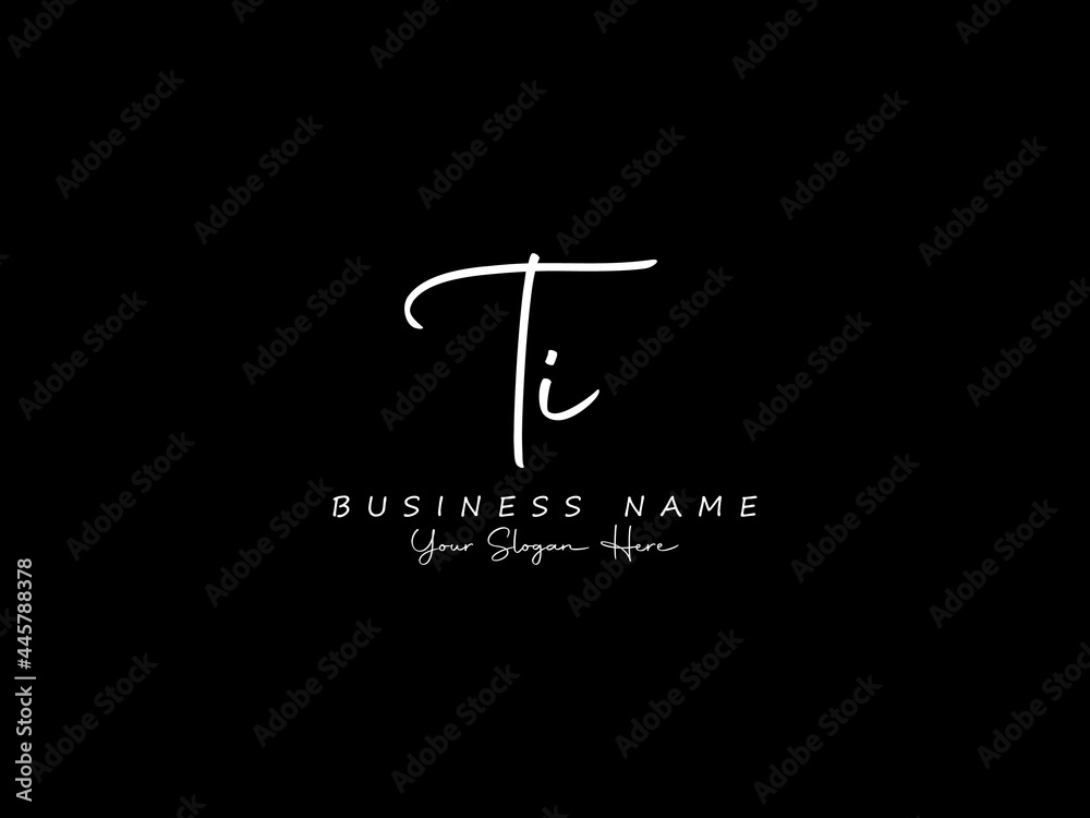 Letter TI Logo, signature ti logo icon vector image design for business ...