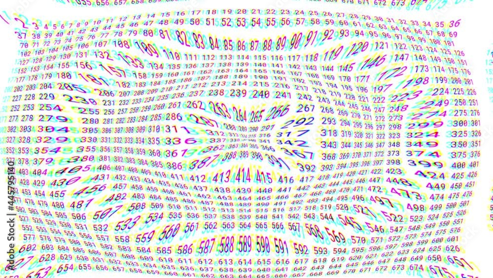 Animation figures. Numbers animation. From 1 to 1000. Numbers are ...