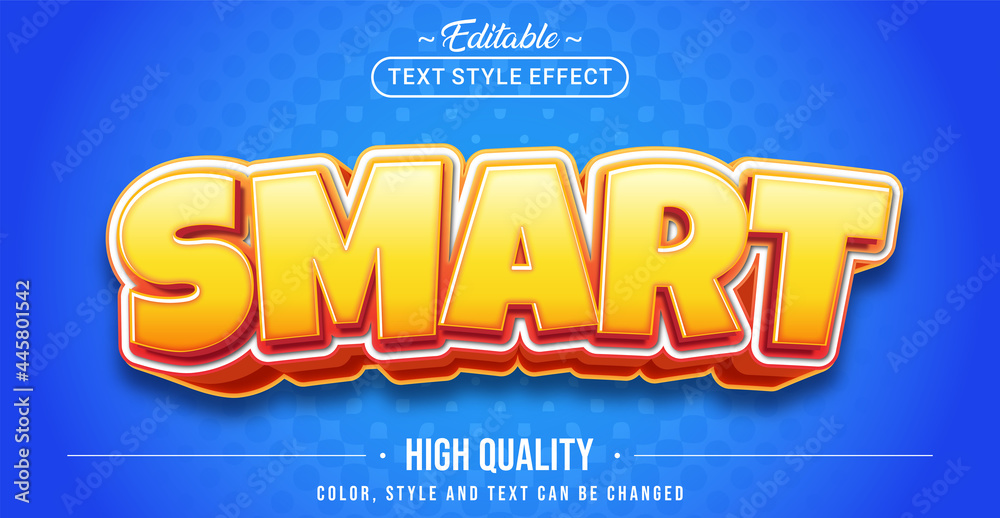 Editable text style effect - Smart text style theme. Stock Vector ...